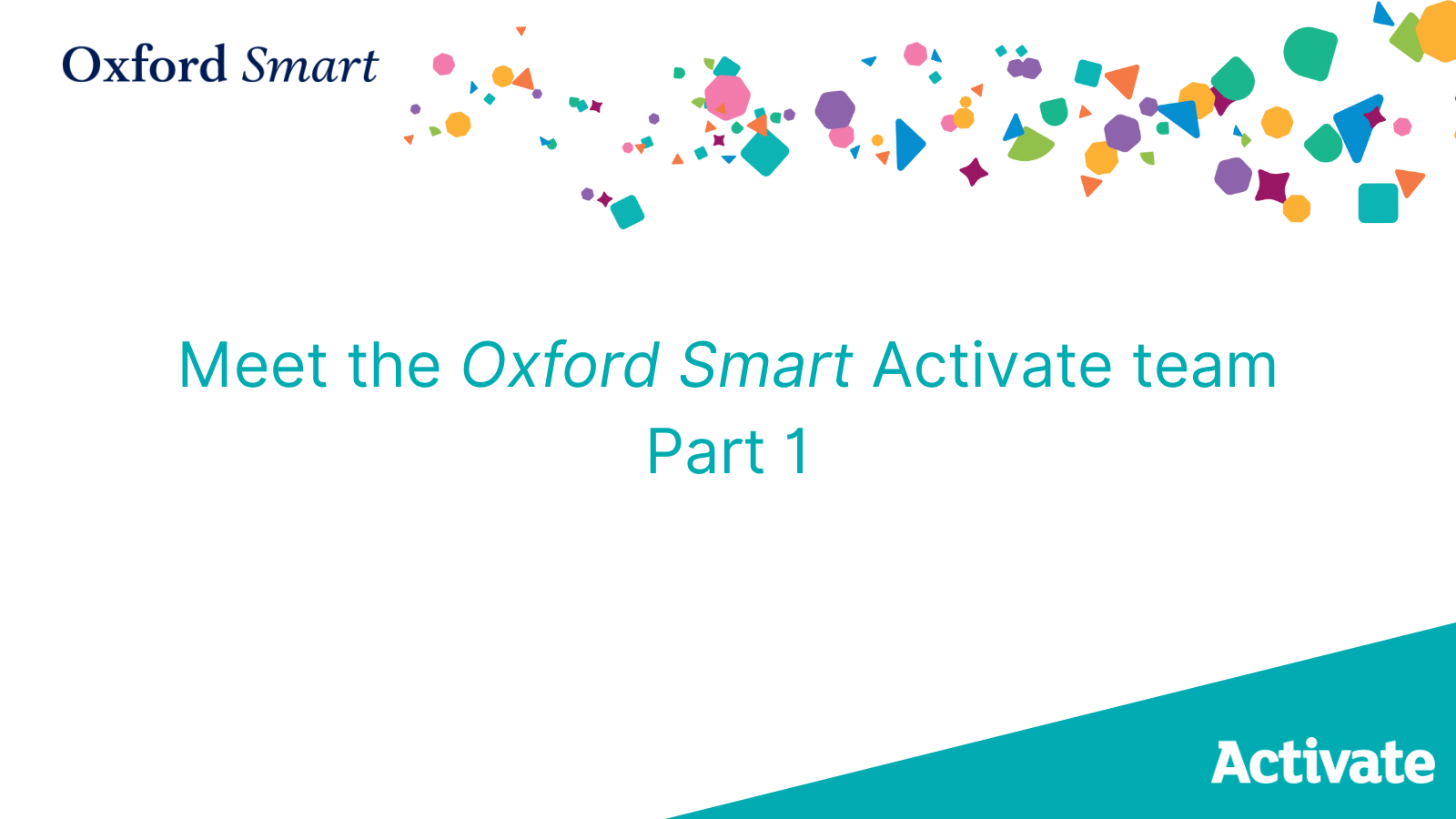 Oxford Education Blog - Meet the Oxford Smart Activate authors